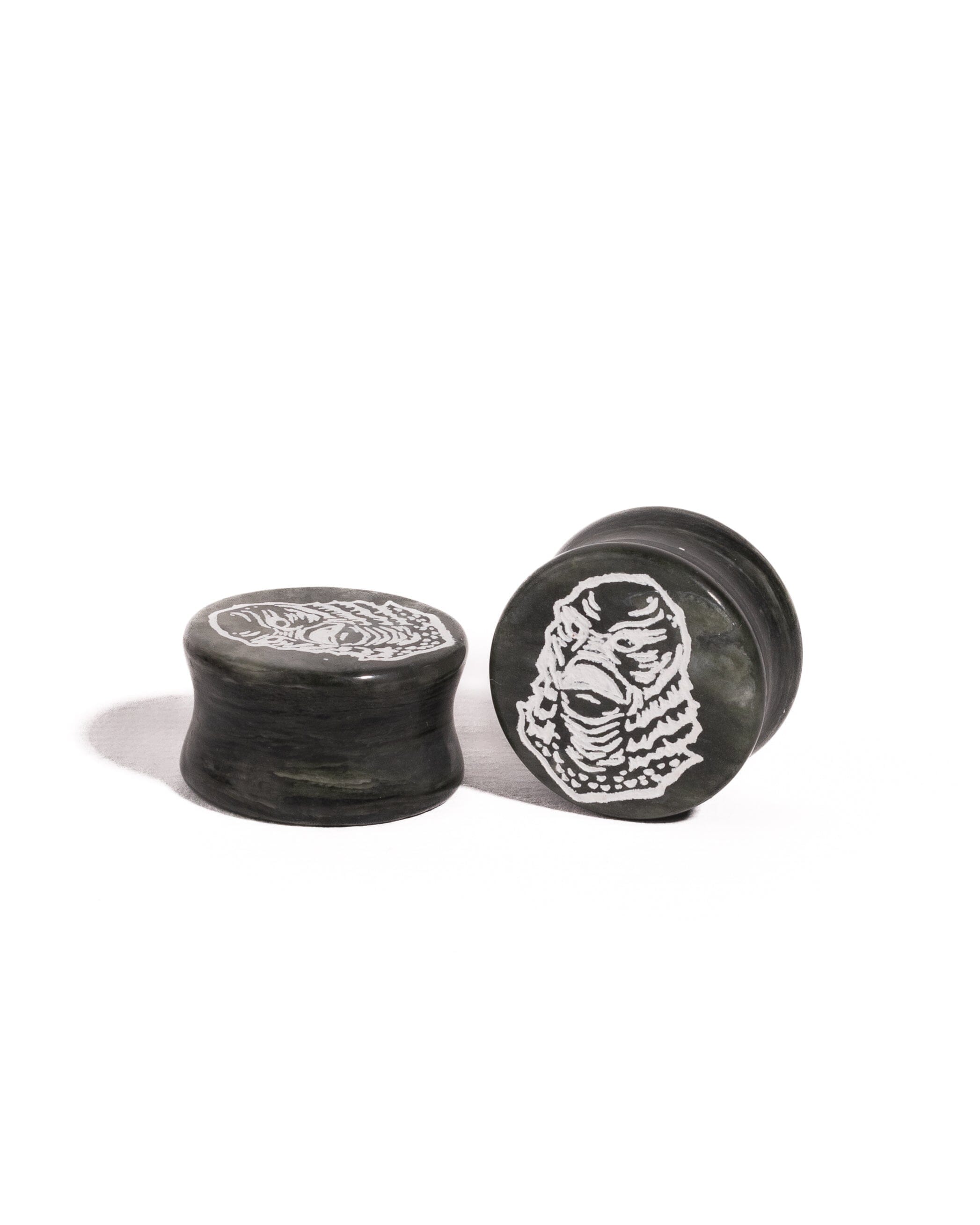 Movie Monster Engraved Stone Plugs | Horror Movie Gauges | Film Plugs ...