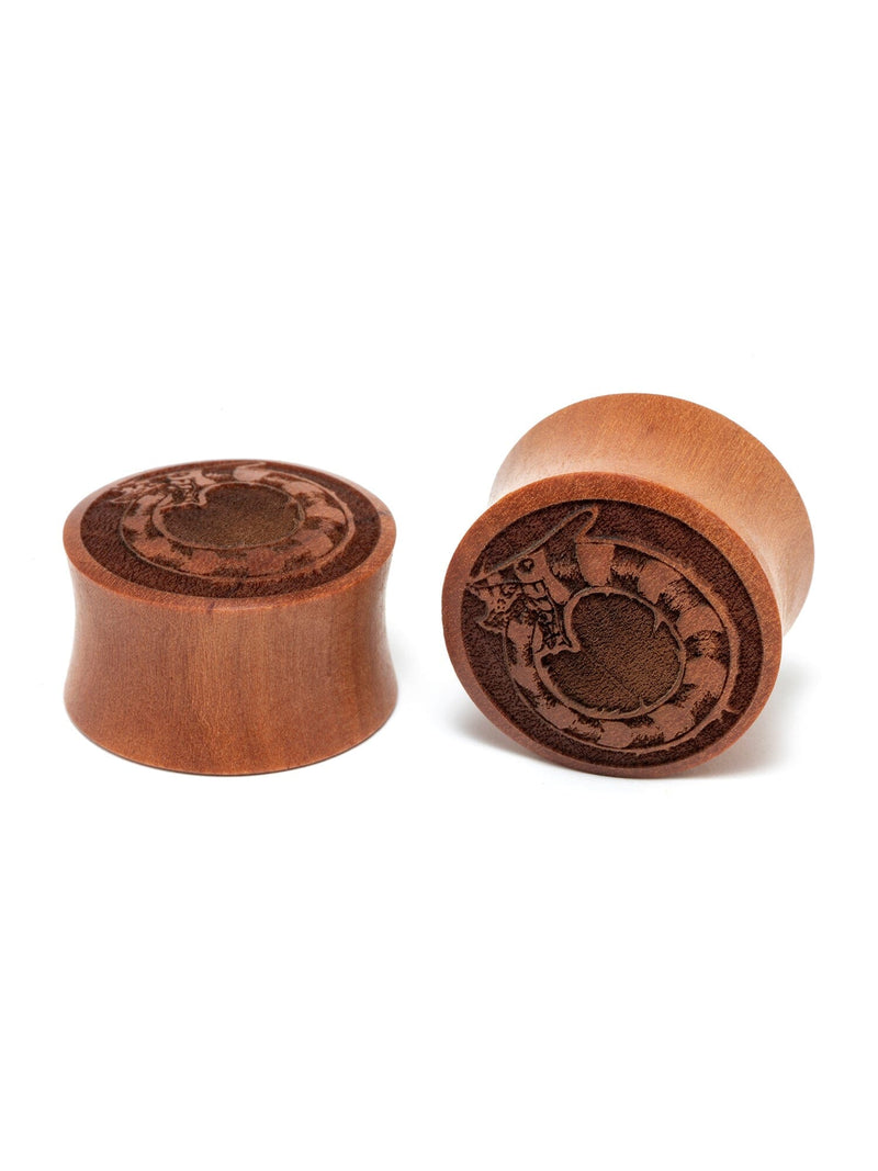 Beetlejuice Plug Earrings | Sandworm Engraved Wood Plugs ...