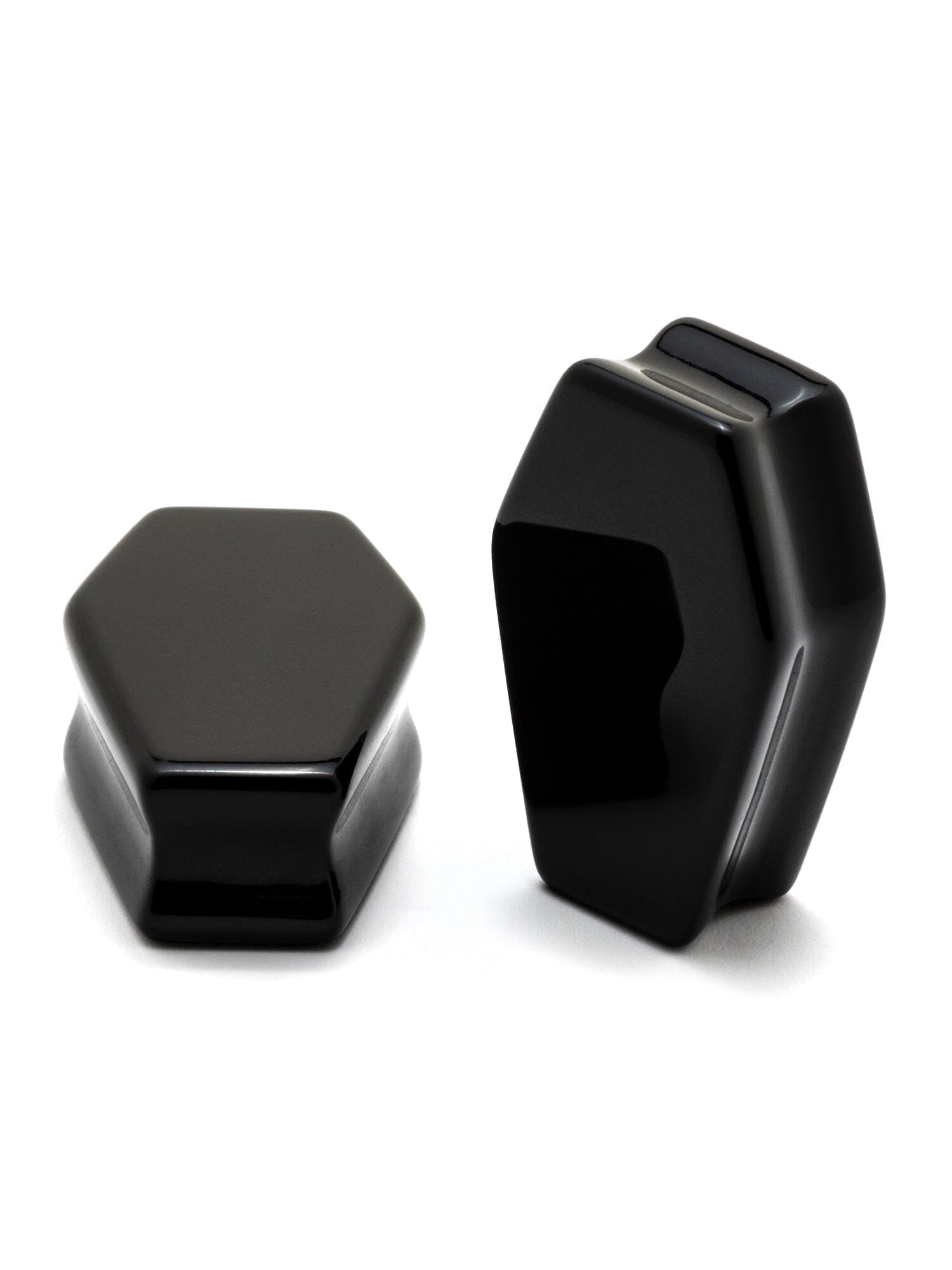 Black Agate Coffin Stone Plugs | Coffin Gauges | Macabre Plugs ...