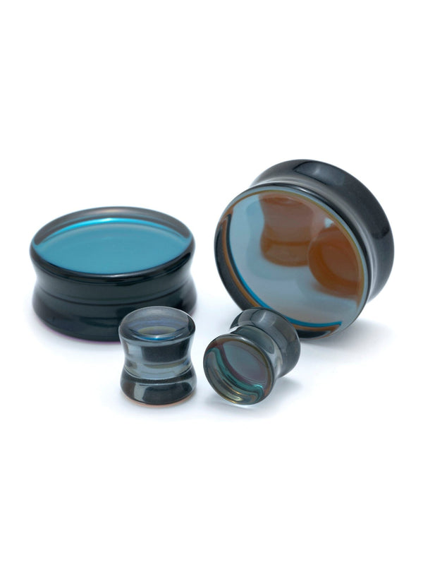 Black Aurora Stone Plugs | Black Stone Gauges - PlugYourHoles.com