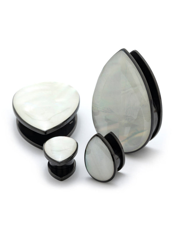 Teardrop Facade Pearl Steel Plugs | Steel Teardrop Gauges ...