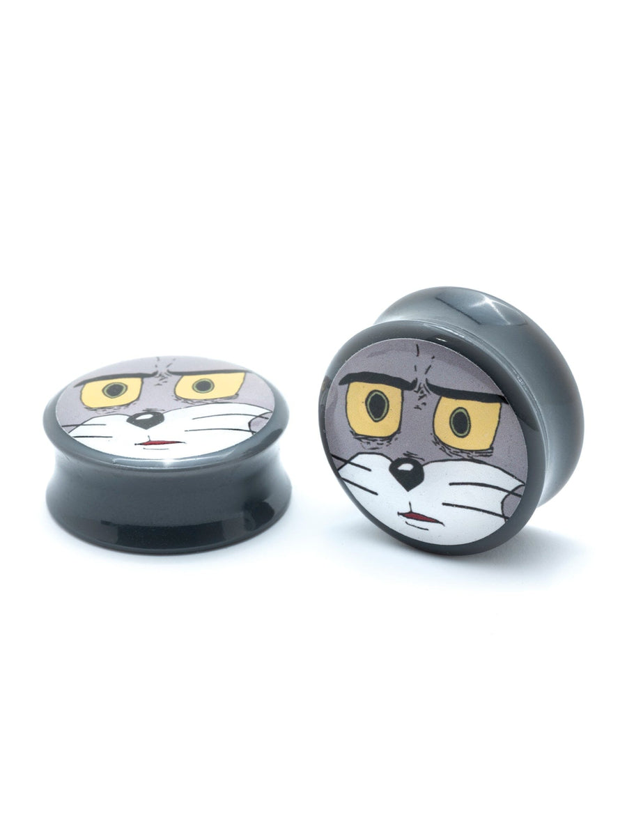 Concerned Tom Acrylic Image Plugs | Meme Gauges | Tom & Jerry Plugs ...