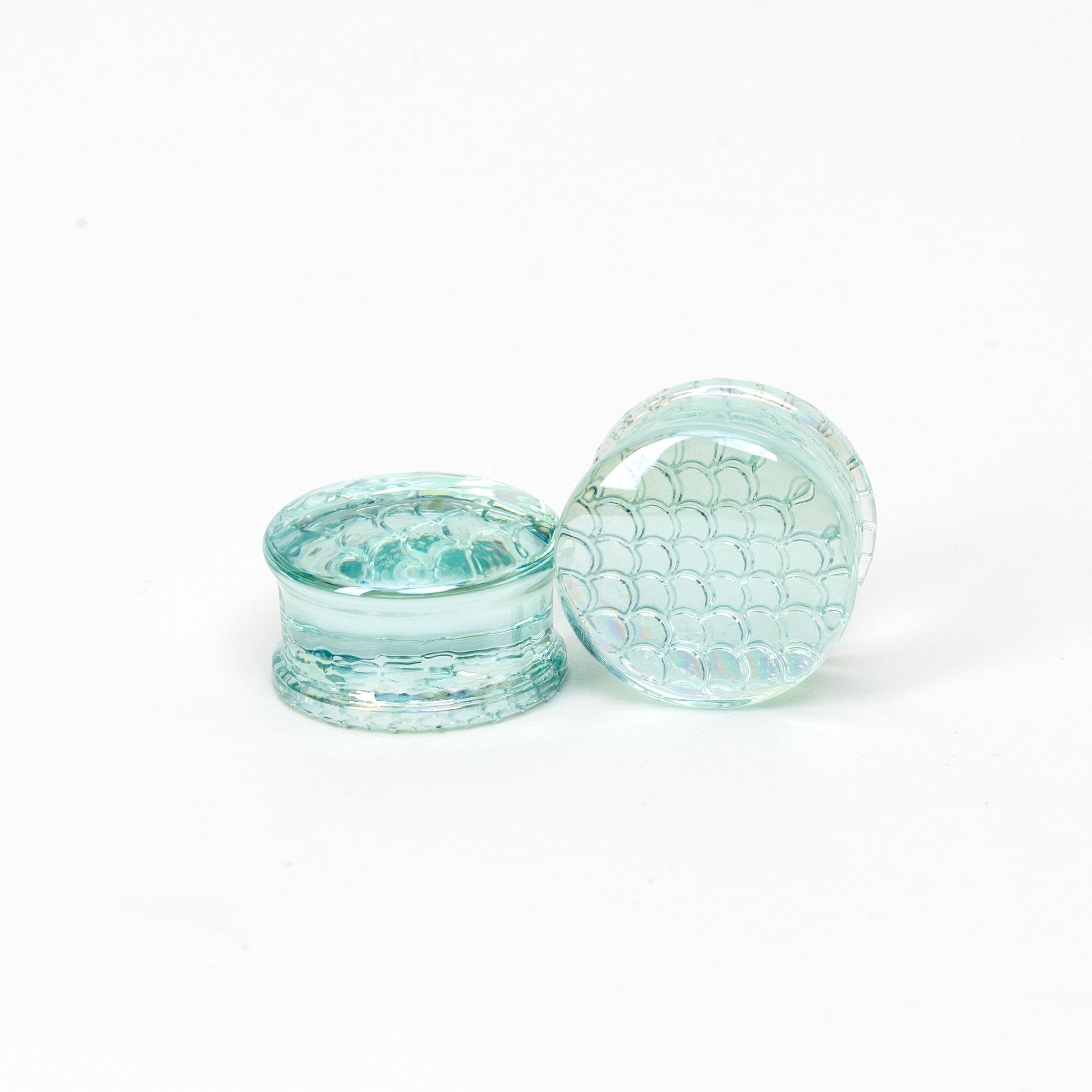 Dragon Scale Aurora Pyrex Glass Plugs | Scale Glass Gauges ...