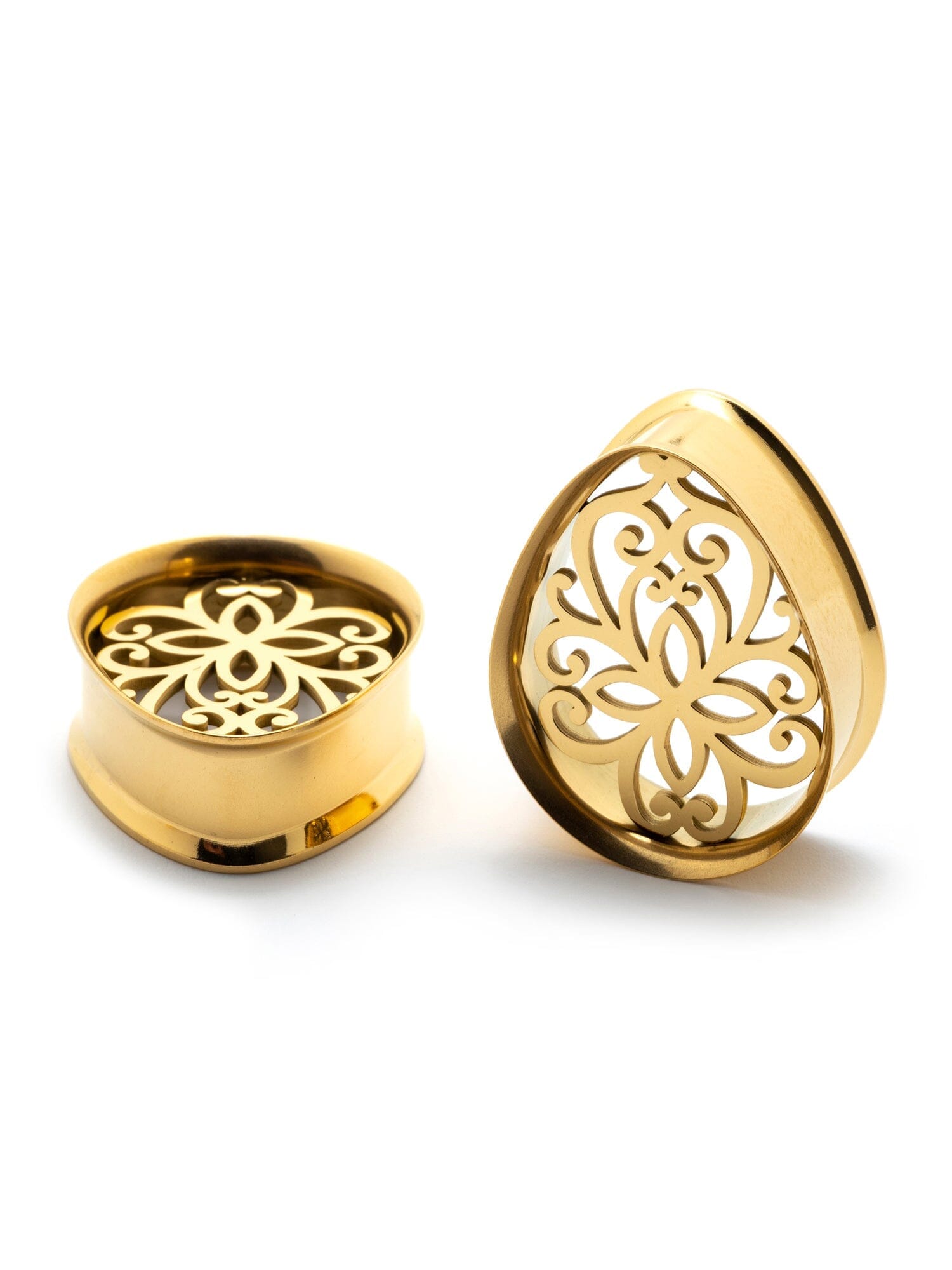 Filigree Double Flare Steel Teardrop Plugs | Steel Teardrop Gauges ...
