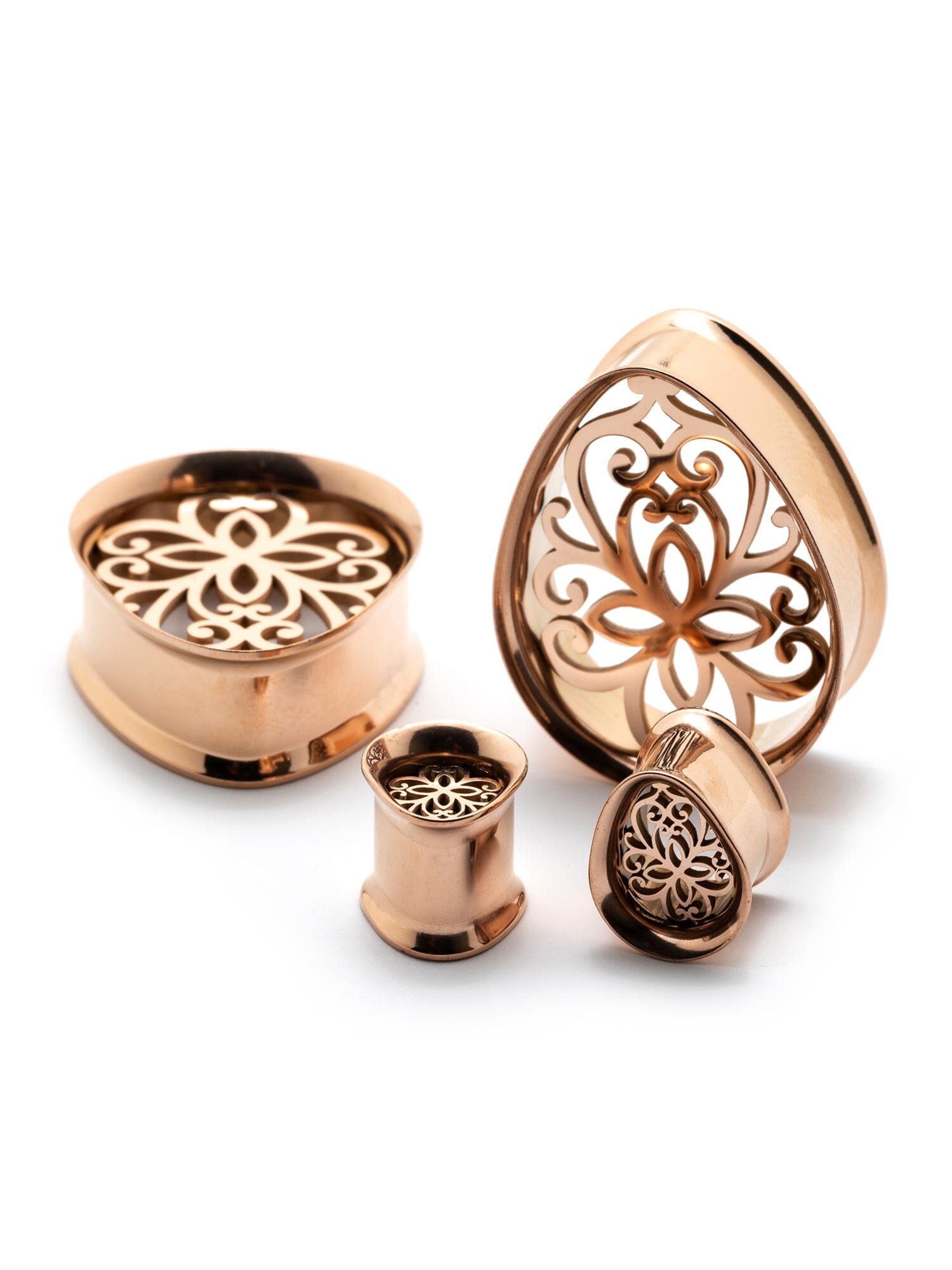 Filigree Double Flare Steel Teardrop Plugs | Steel Teardrop Gauges ...