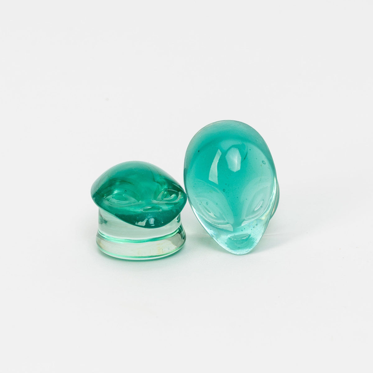 Alien Head Double Flared Pyrex Glass Plugs | Alien Glass Gauges ...