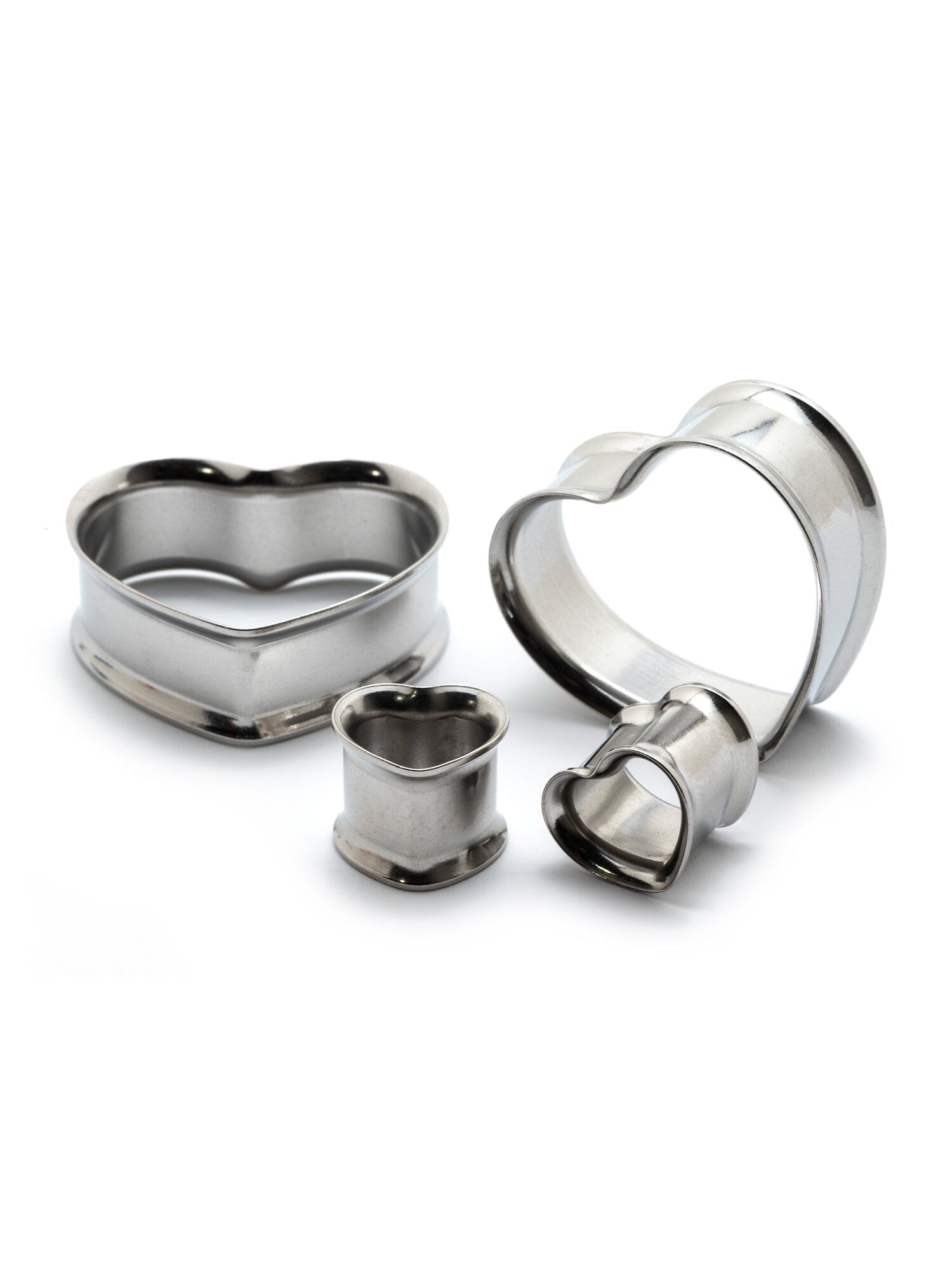 Heart Shaped Steel Tunnels | Steel Heart Plugs | Heart Gauges ...