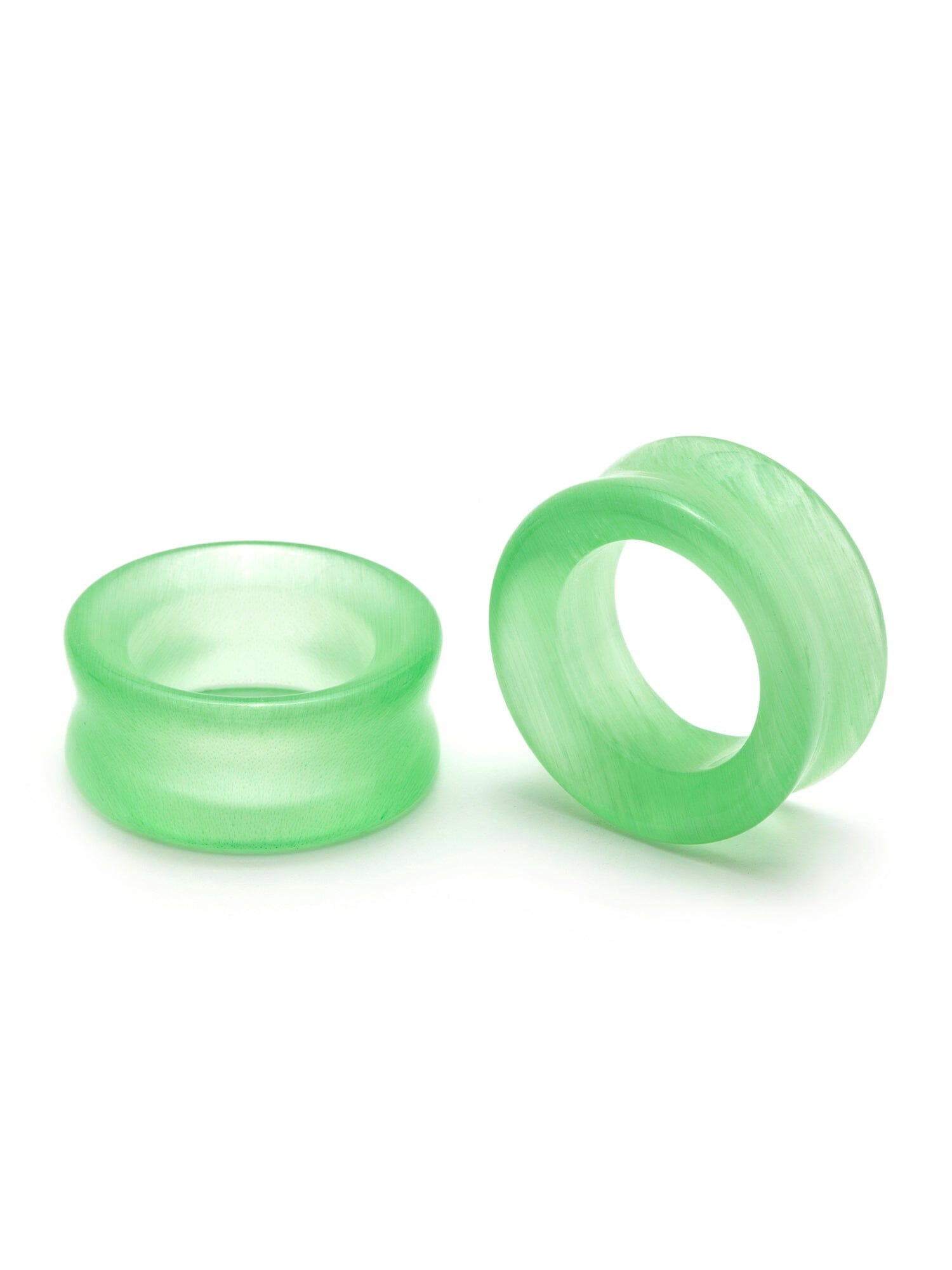 Lime Green Cat's Eye Stone Tunnels | Cat's Eye Stone Gauges ...