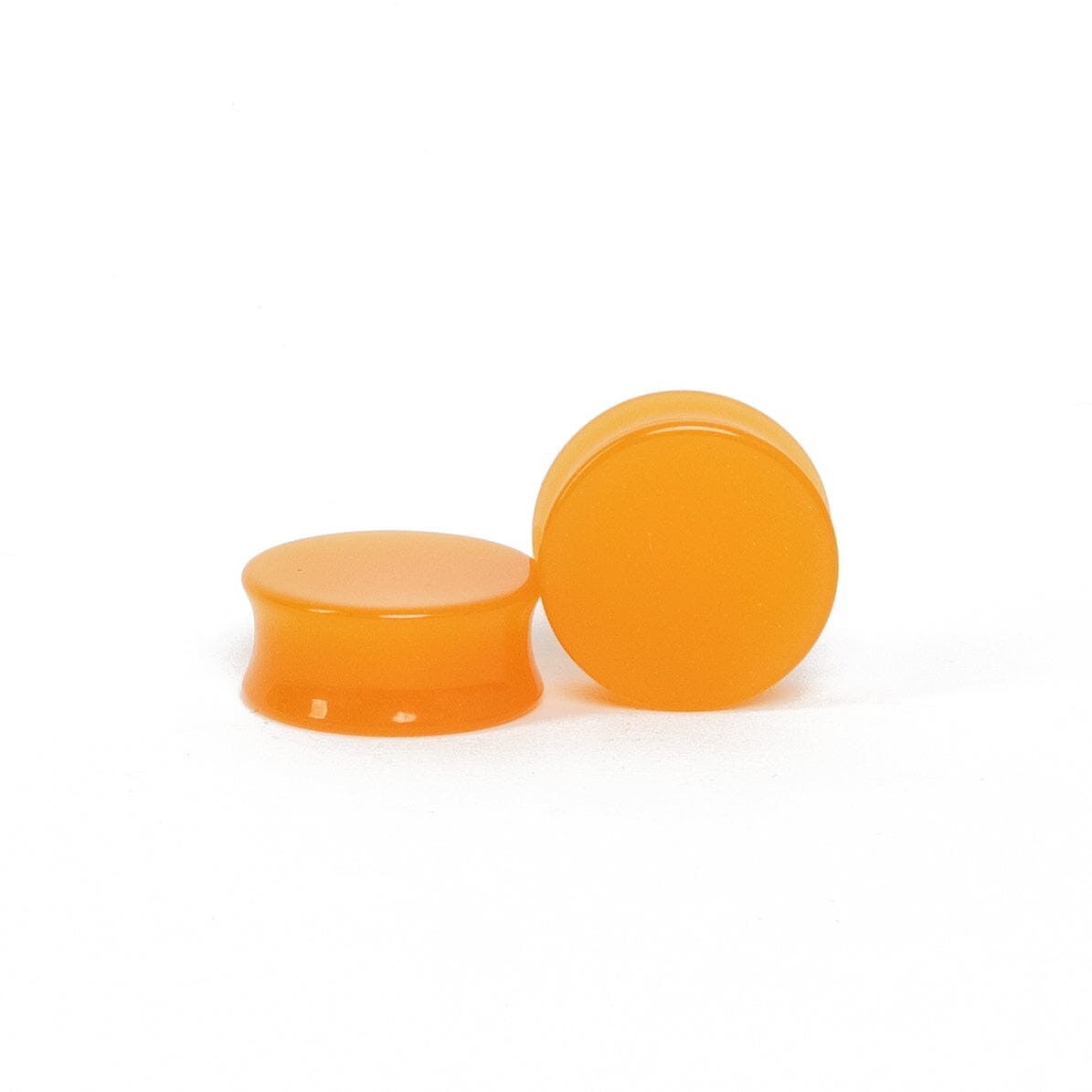 Neon Orange Acrylic Plugs | Clear Orange Gauges – PlugYourHoles.com