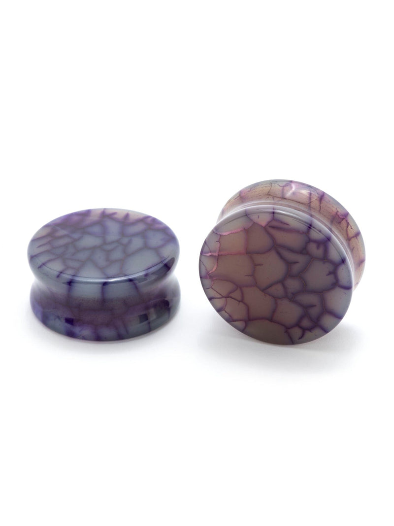 Purple Vampire Agate Stone Plugs | Purple Stone Plugs - PlugYourHoles.com