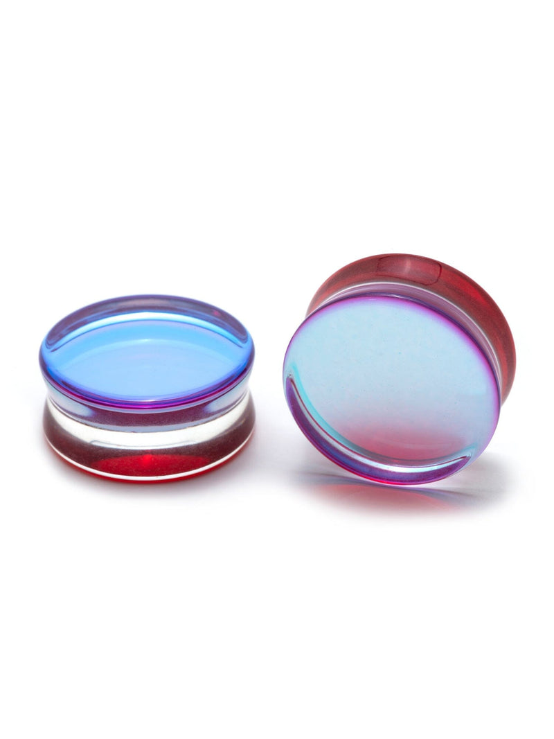 Red Aurora Stone Plugs | Synthetic Stone Gauges - PlugYourHoles.com