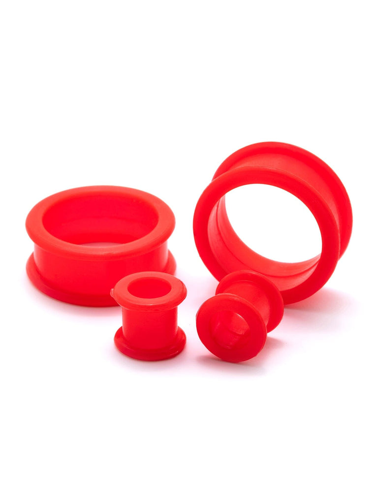 Red Silicone Tunnels | Red Silicone Gauges – PlugYourHoles.com
