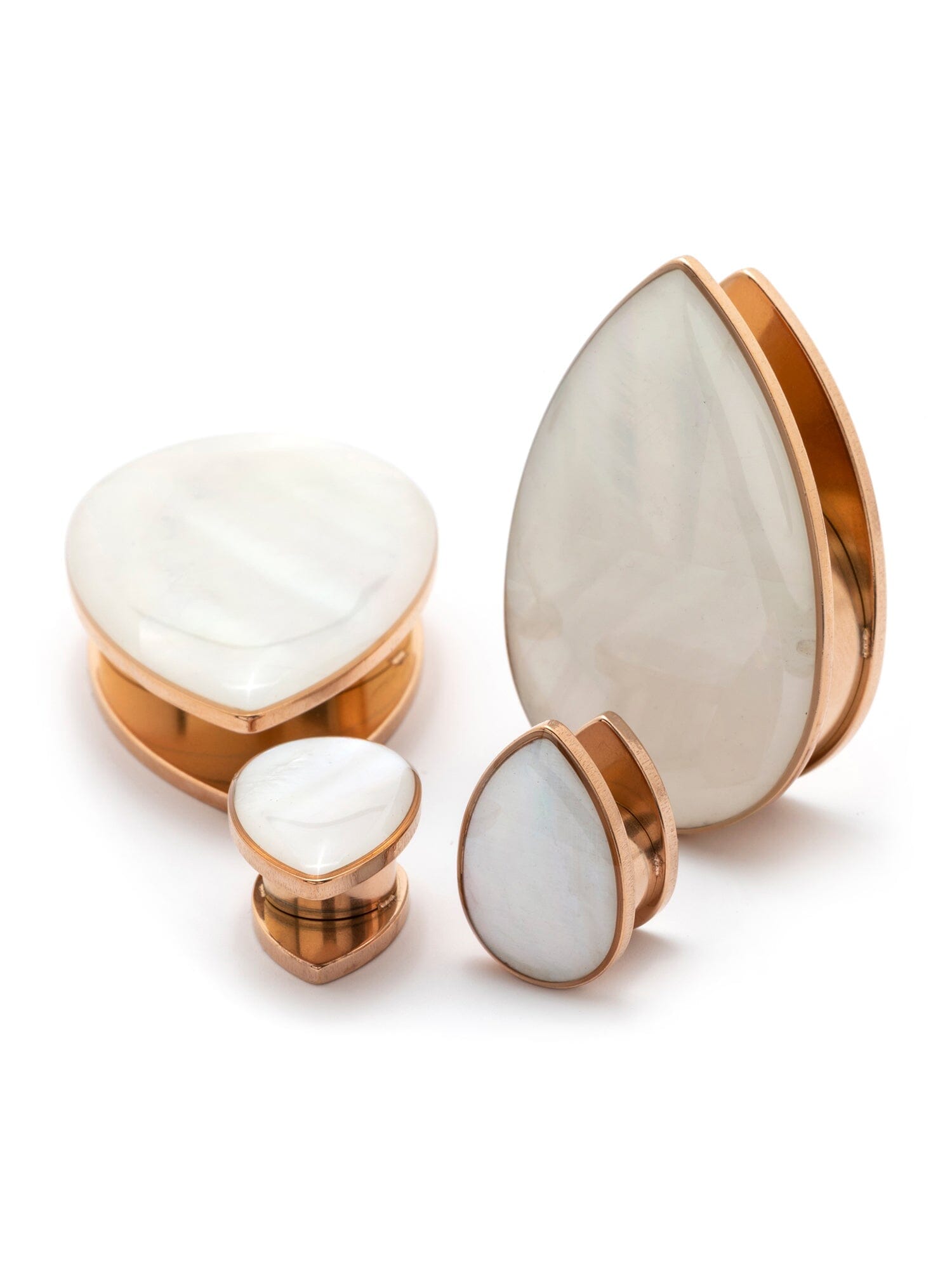 Teardrop Facade Pearl Steel Plugs | Steel Teardrop Gauges ...