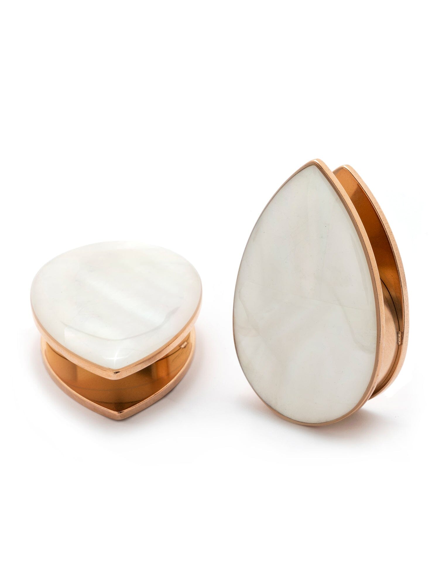 Teardrop Facade Pearl Steel Plugs | Steel Teardrop Gauges ...