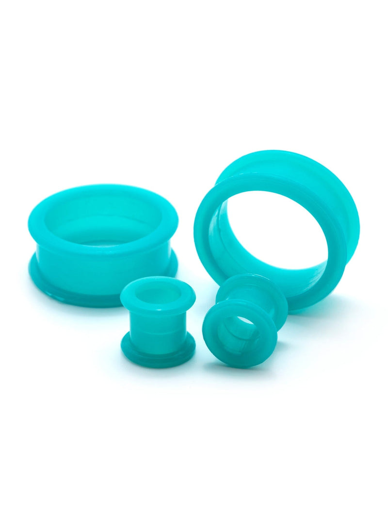 Teal Silicone Tunnels | Teal Silicone Gauges - PlugYourHoles.com