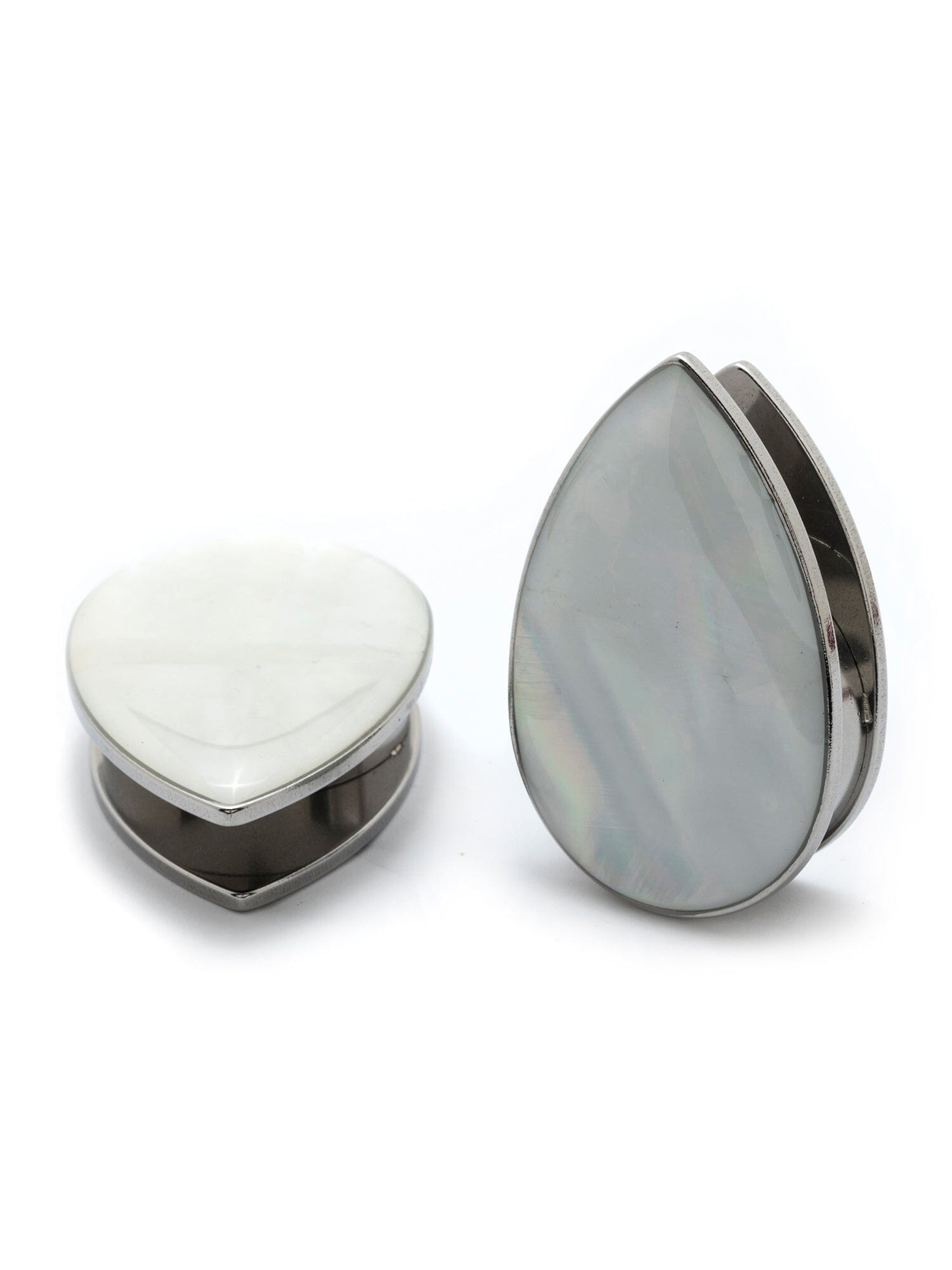 Teardrop Facade Pearl Steel Plugs | Steel Teardrop Gauges ...