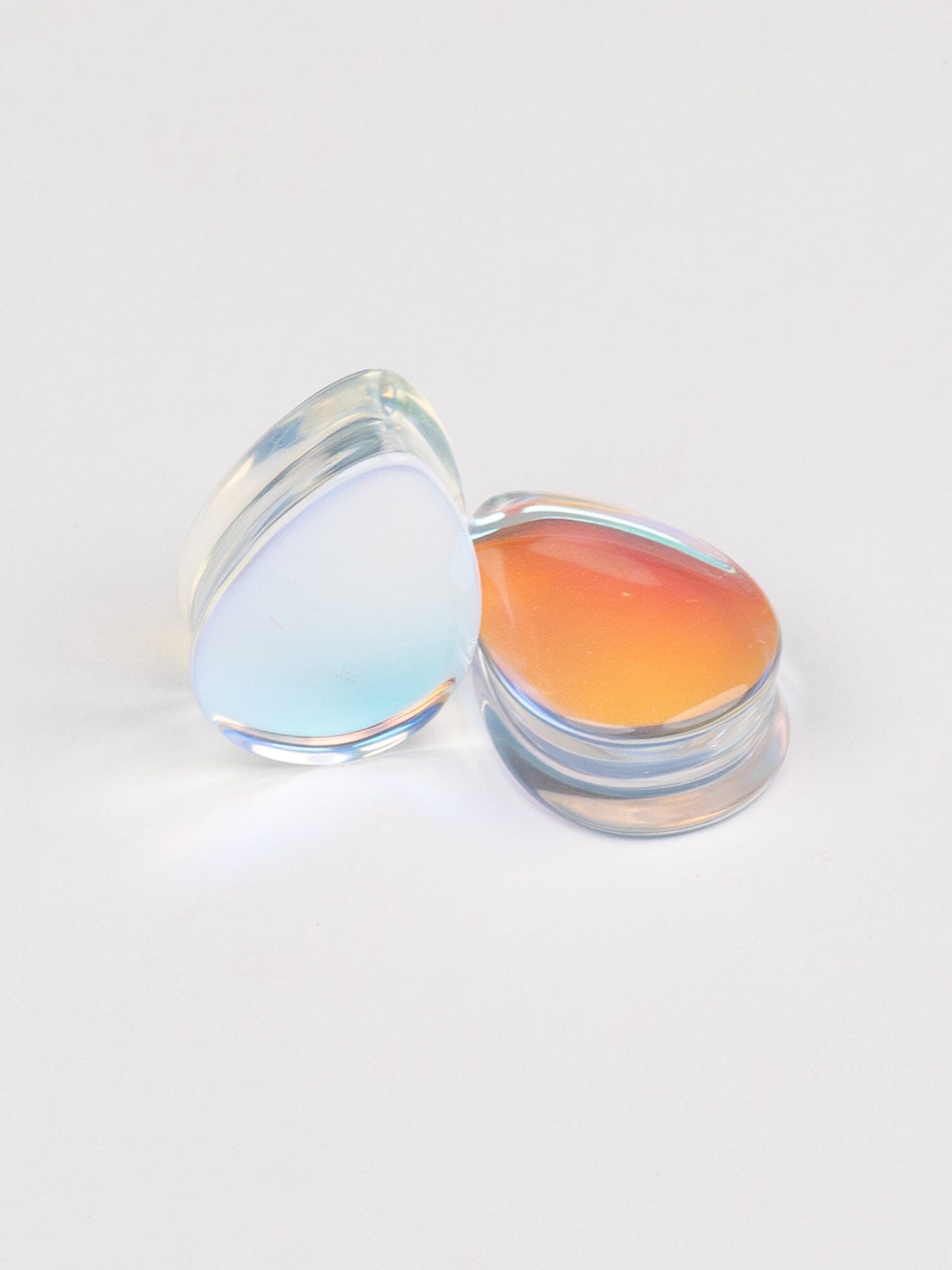 Iridescent Aurora Stone Plugs | Teardrop Stone Gauges – PlugYourHoles.com