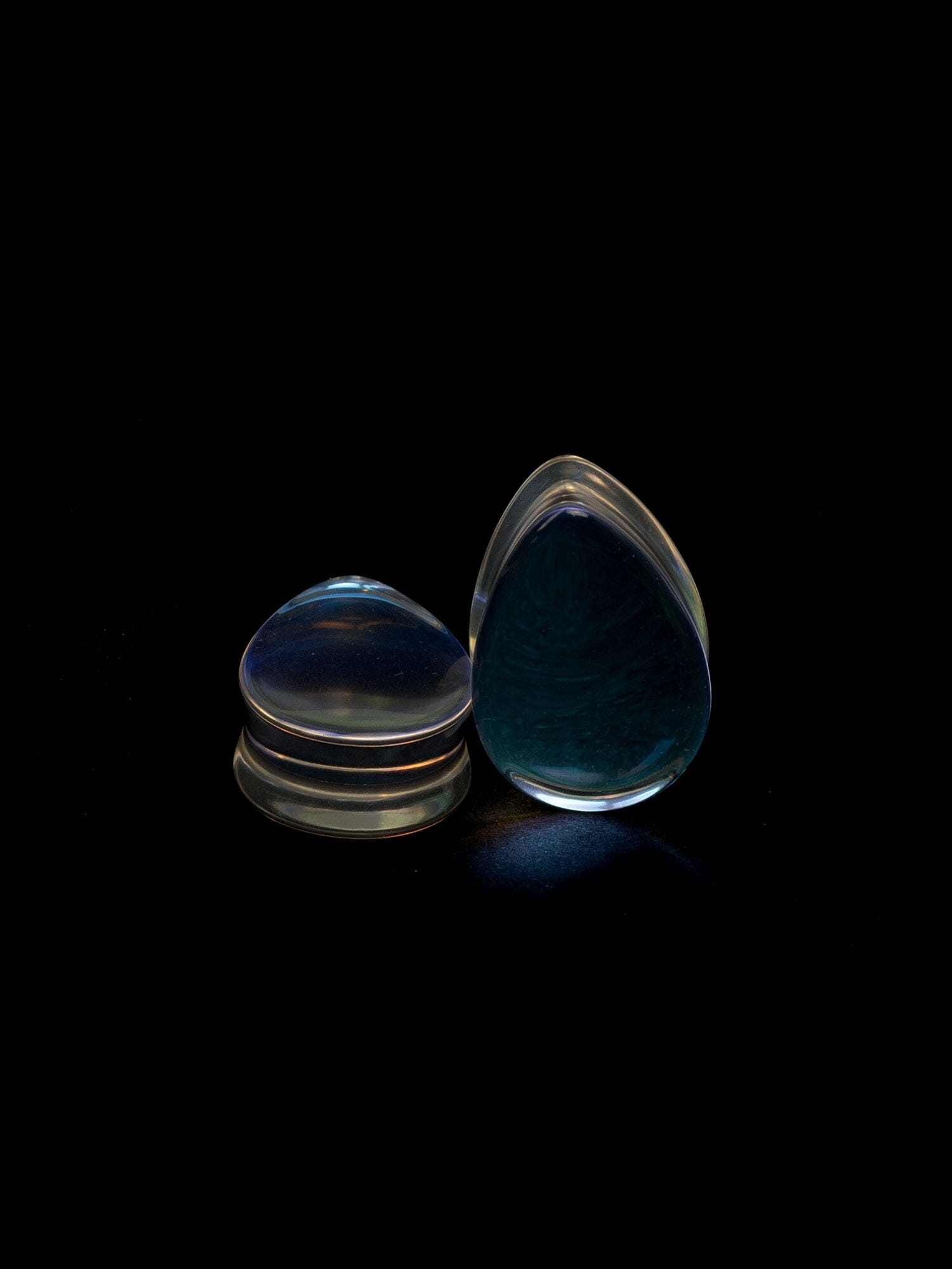 Iridescent Aurora Stone Plugs | Teardrop Stone Gauges – PlugYourHoles.com
