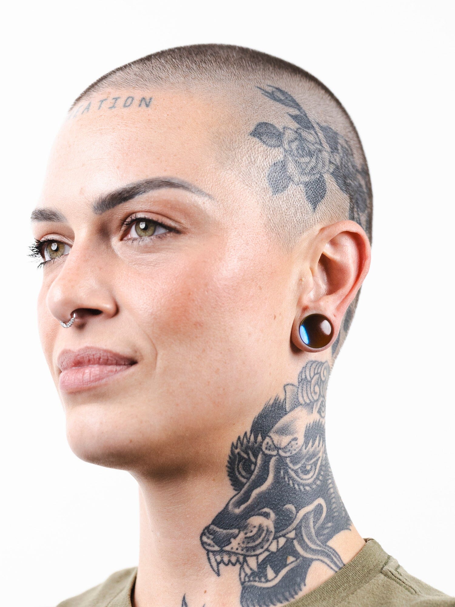 Black Aurora Stone Single Flared Plugs | Synthetic Stone Gauges ...