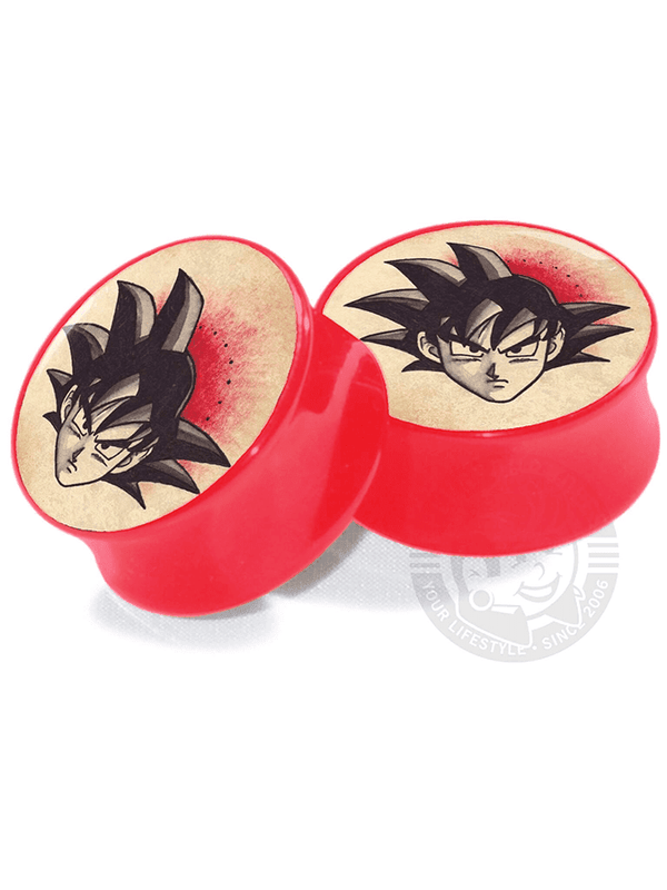 Goku Tattoo Flash Plugs | Dragonball Z Gauges | Anime Plugs ...