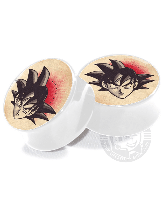 Goku Tattoo Flash Plugs | Dragonball Z Gauges | Anime Plugs ...