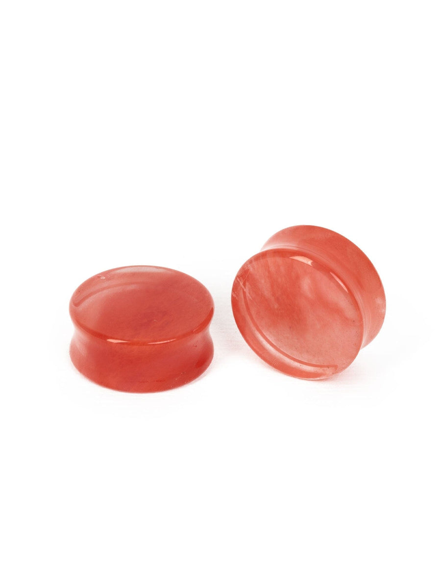Peach Quartz Stone Plugs | Quartz Stone Gauges | Pink Stone Plugs ...